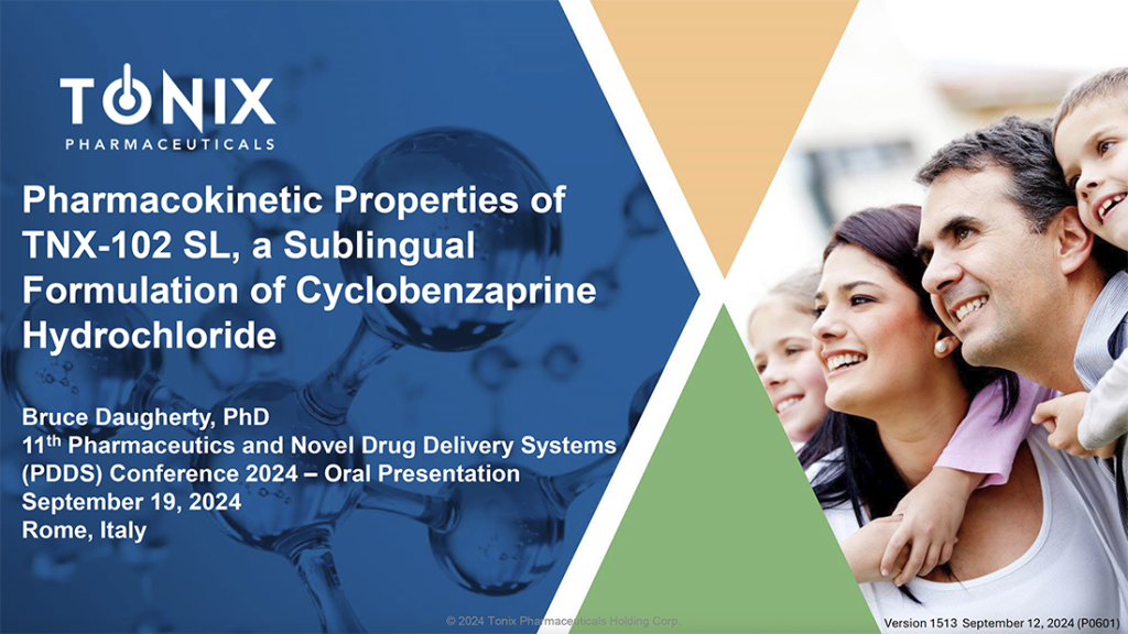 Scientific Presentations - Tonix Pharmaceuticals